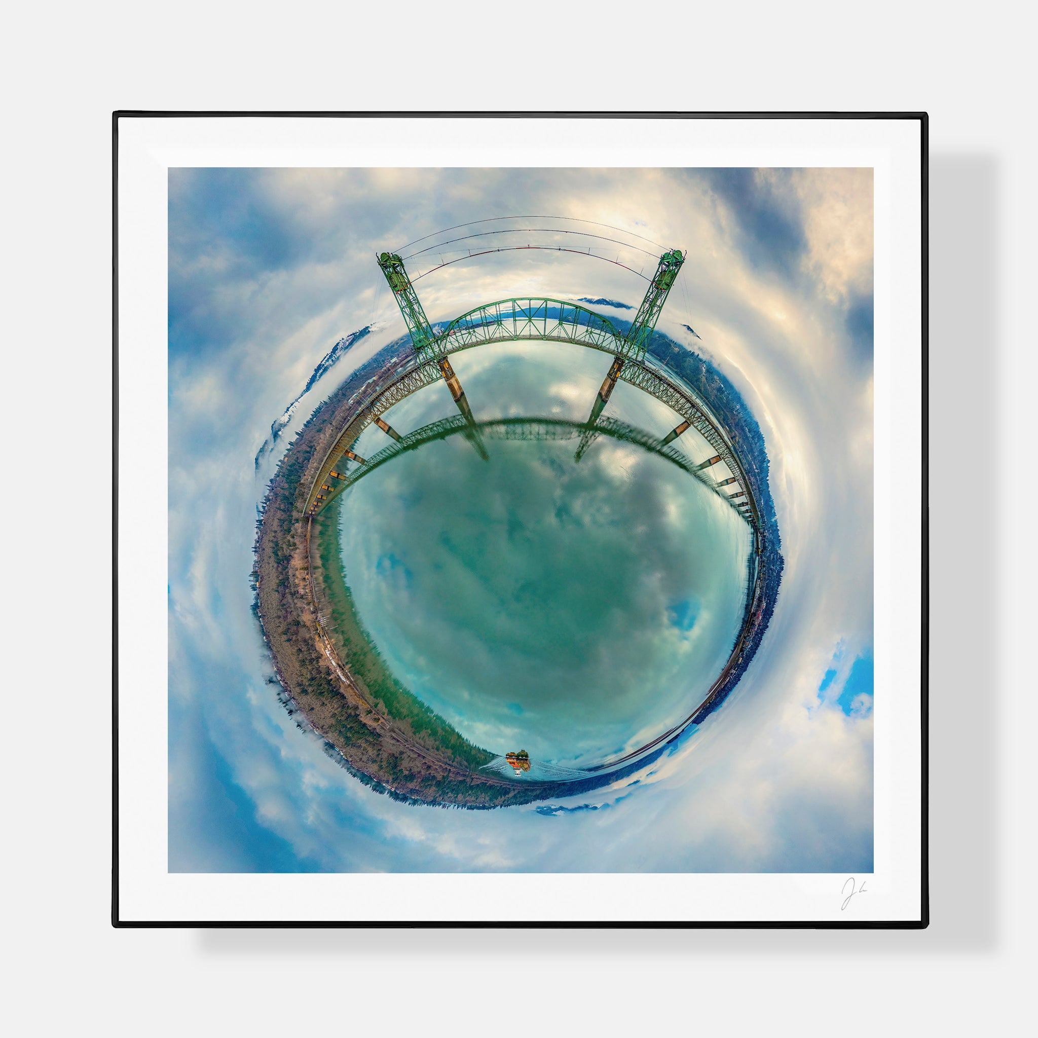 Hood River Bridge (2024) - Signed Print – Lil' Planets